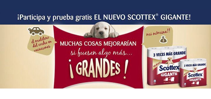 Gana muestras gratis de Scottex Gigante - Muestras Gratis