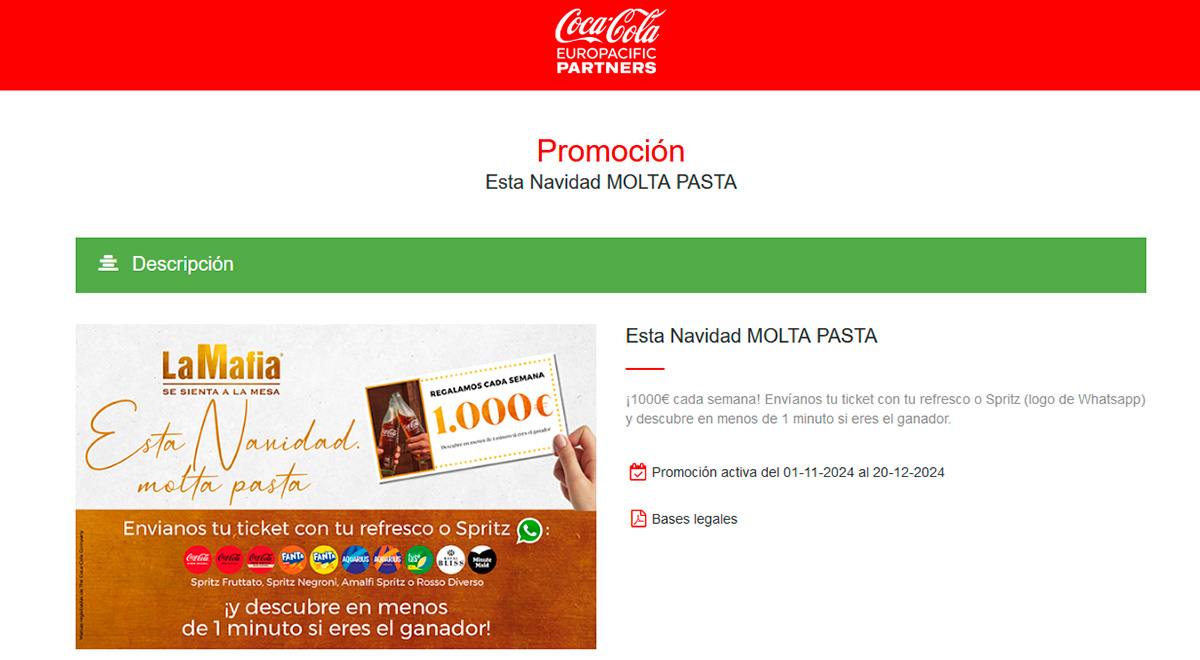 Molta Pasta con Coca Cola - Muestras Gratis Y Chollos